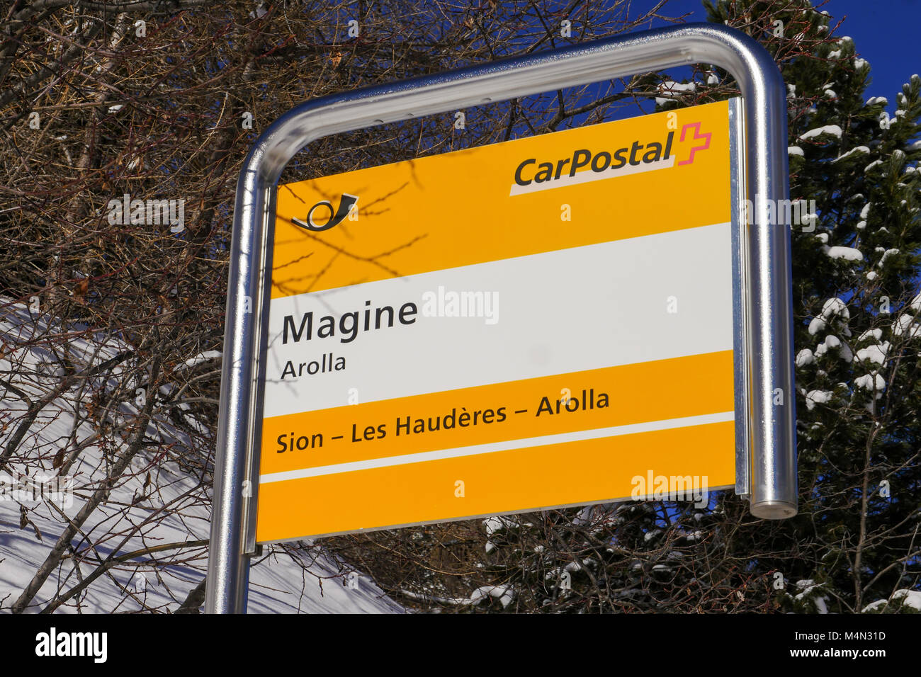 Swiss bus stop hi-res stock photography and images - Alamy