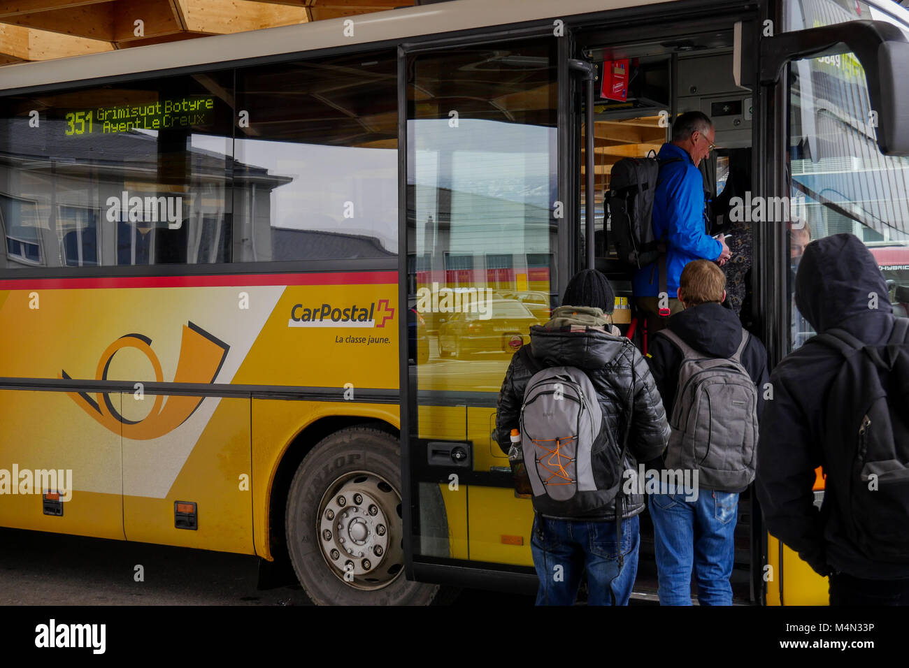 Swiss bus station hi-res stock photography and images - Alamy