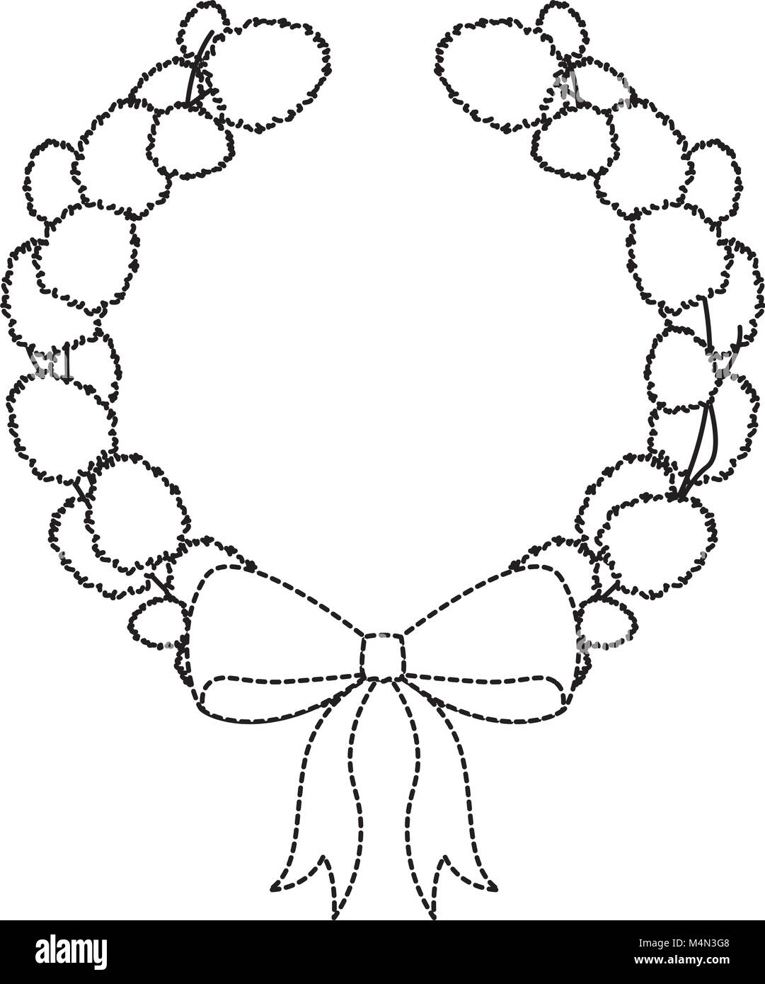 christmas crown wreath with ribbon Stock Vector Image & Art - Alamy