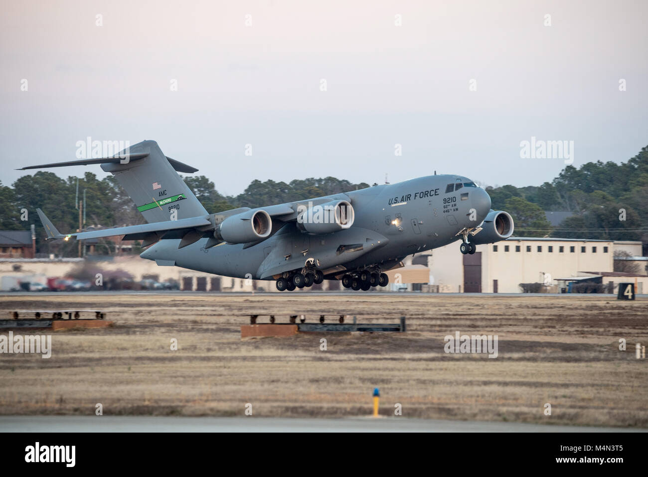 POPE ARMY AIRFIELD, N.C. — A C-17 Globemaster III from the 62nd Airlift ...
