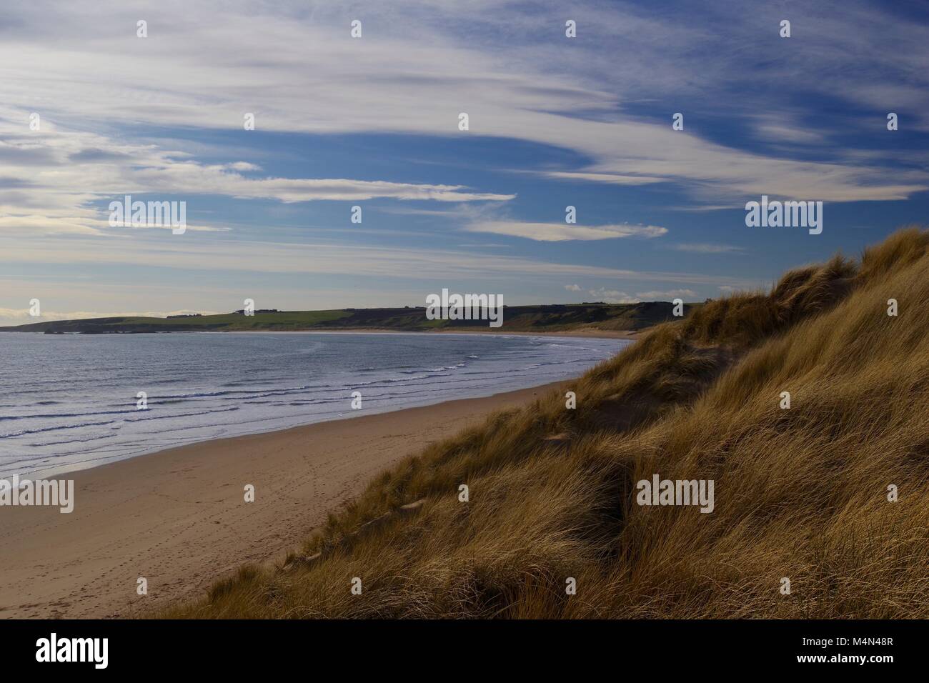 Remote Unspoilt Natural Beauty of a Sand Duned Scottish Beach in Winter ...