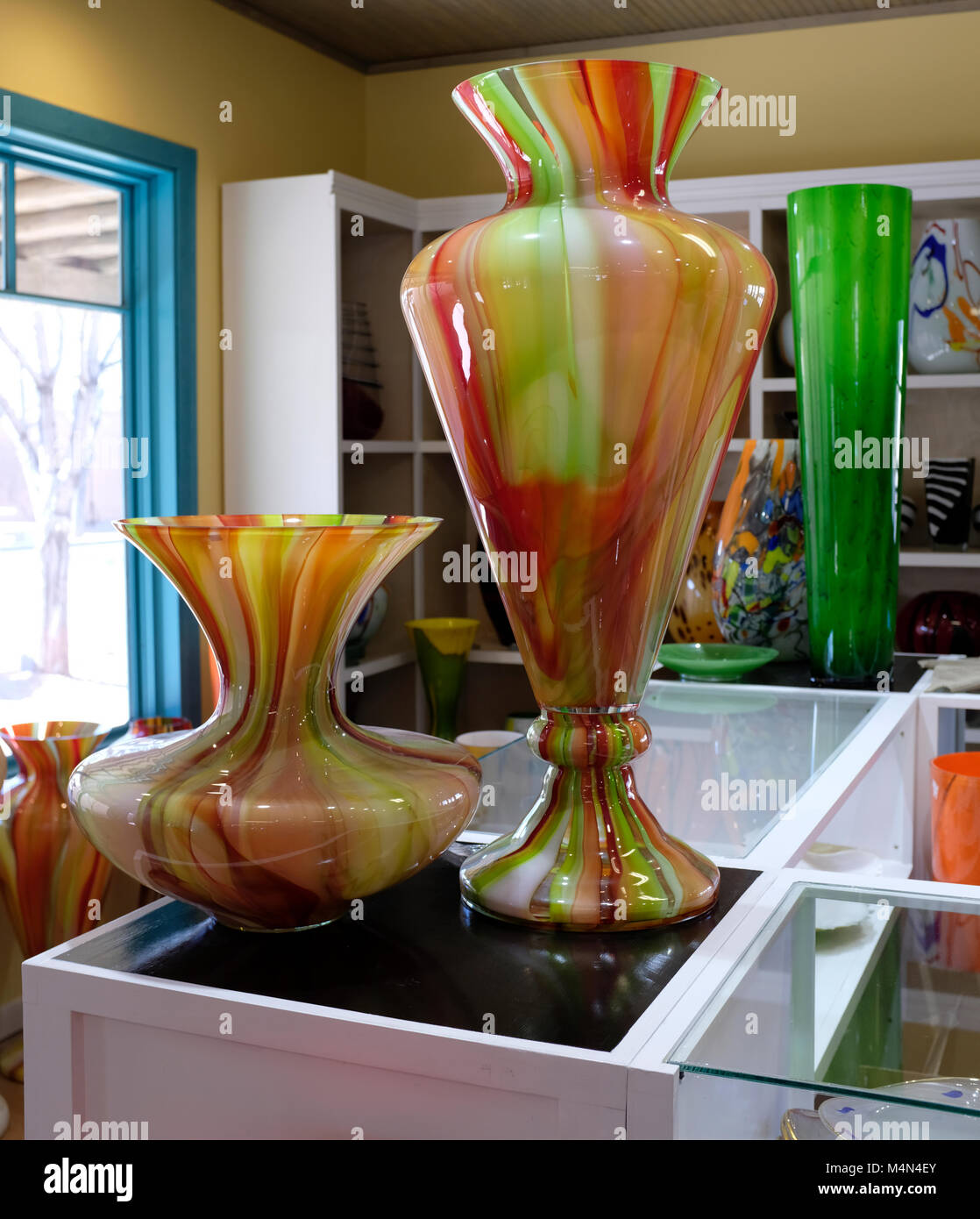 gallery of decorative glass art Stock Photo - Alamy