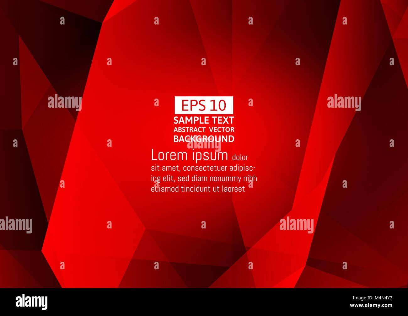Red Color Polygon Abstract Vector Background Modern Design With Copy