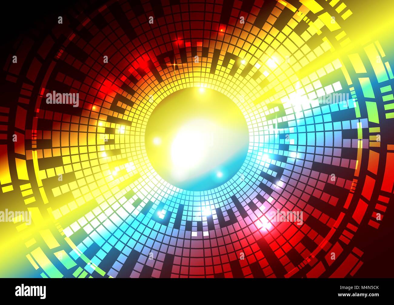 Colorful digital technology concept, Abstract vector background with ...