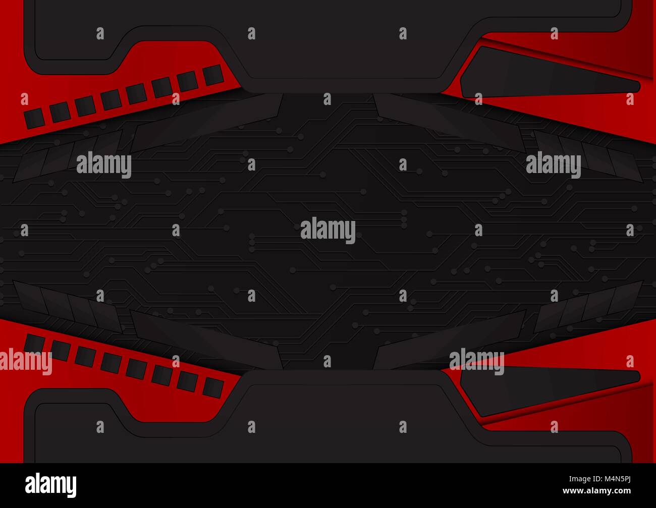 Abstract vector black and red color background with copy space for ...