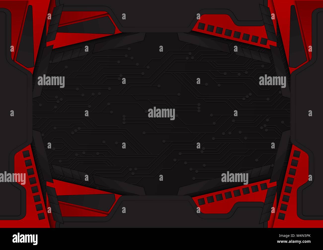 Abstract vector black and red color background with copy space for ...