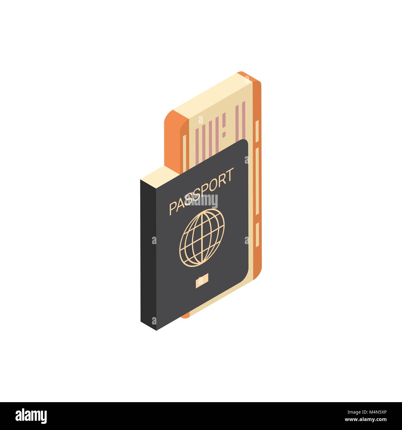 Passport With Tickets Icon Isometric Isolated Travel Concept Stock ...