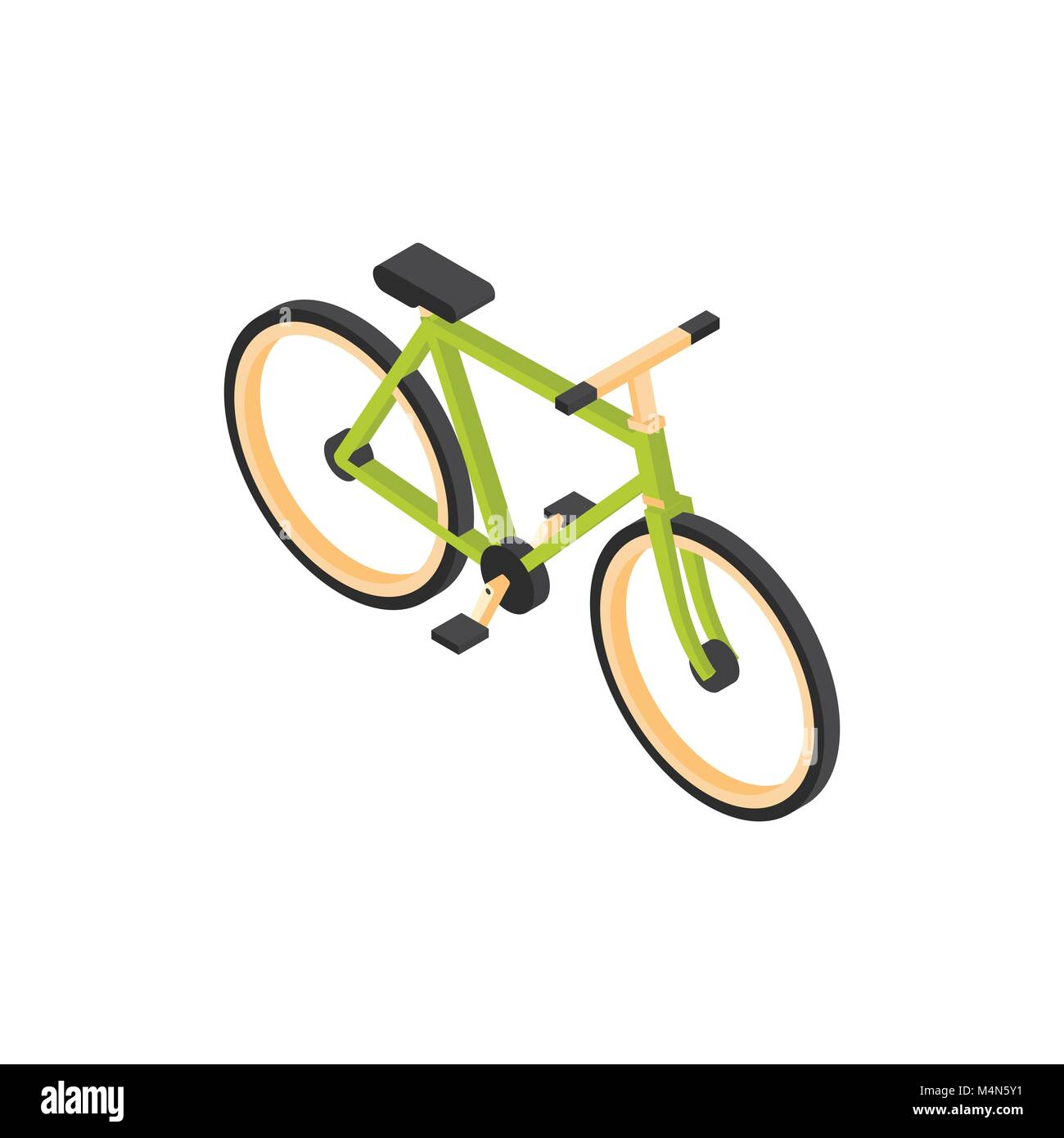 Bicycle Icon Isometric Isolated Mountain Travel Concept Stock Vector ...