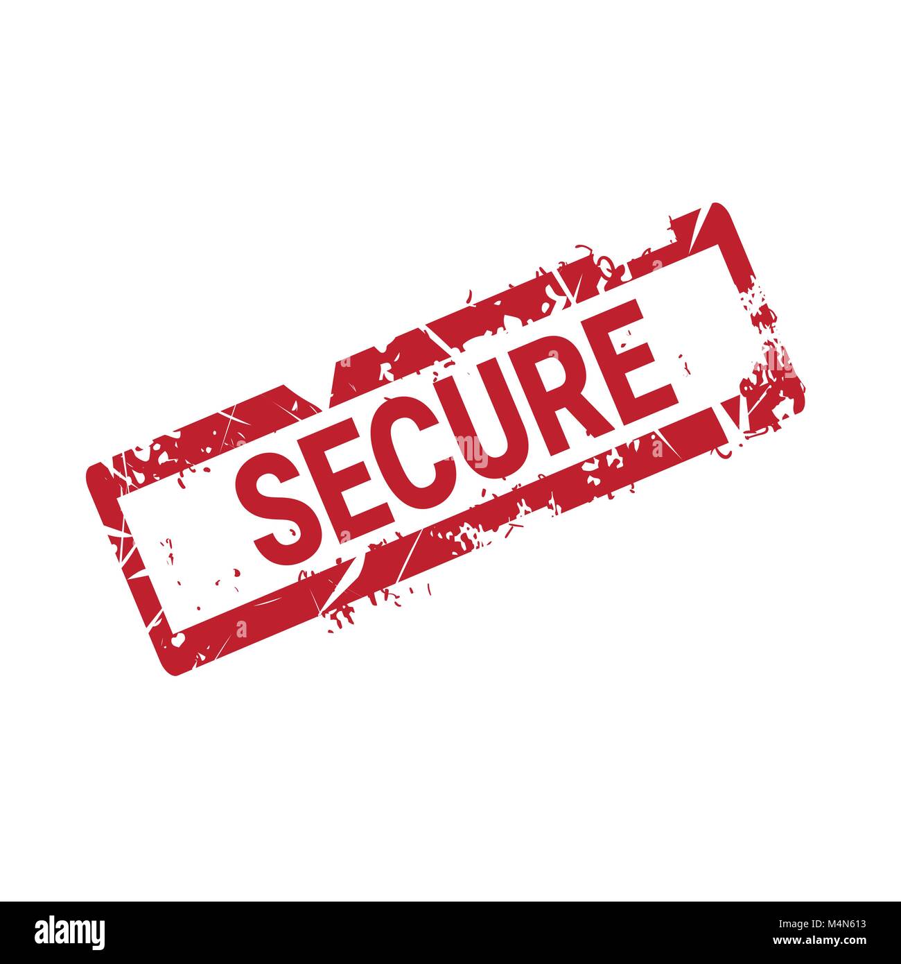 Secure Stamp Red Grunge Sticker Or Badge Isolated Stock Vector Image ...