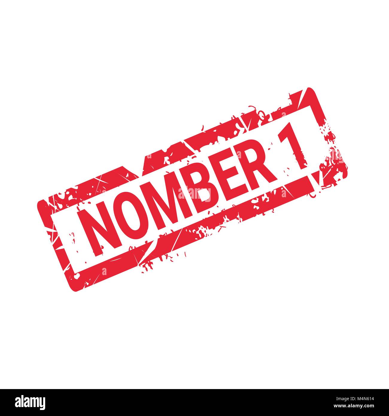 Number 1 Quality Seal Red Grunge Stamp Ink Isolated Sticker Icon Stock ...