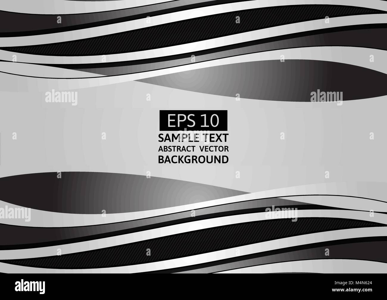 Abstract vector background, Black and gray wave with copy space ...