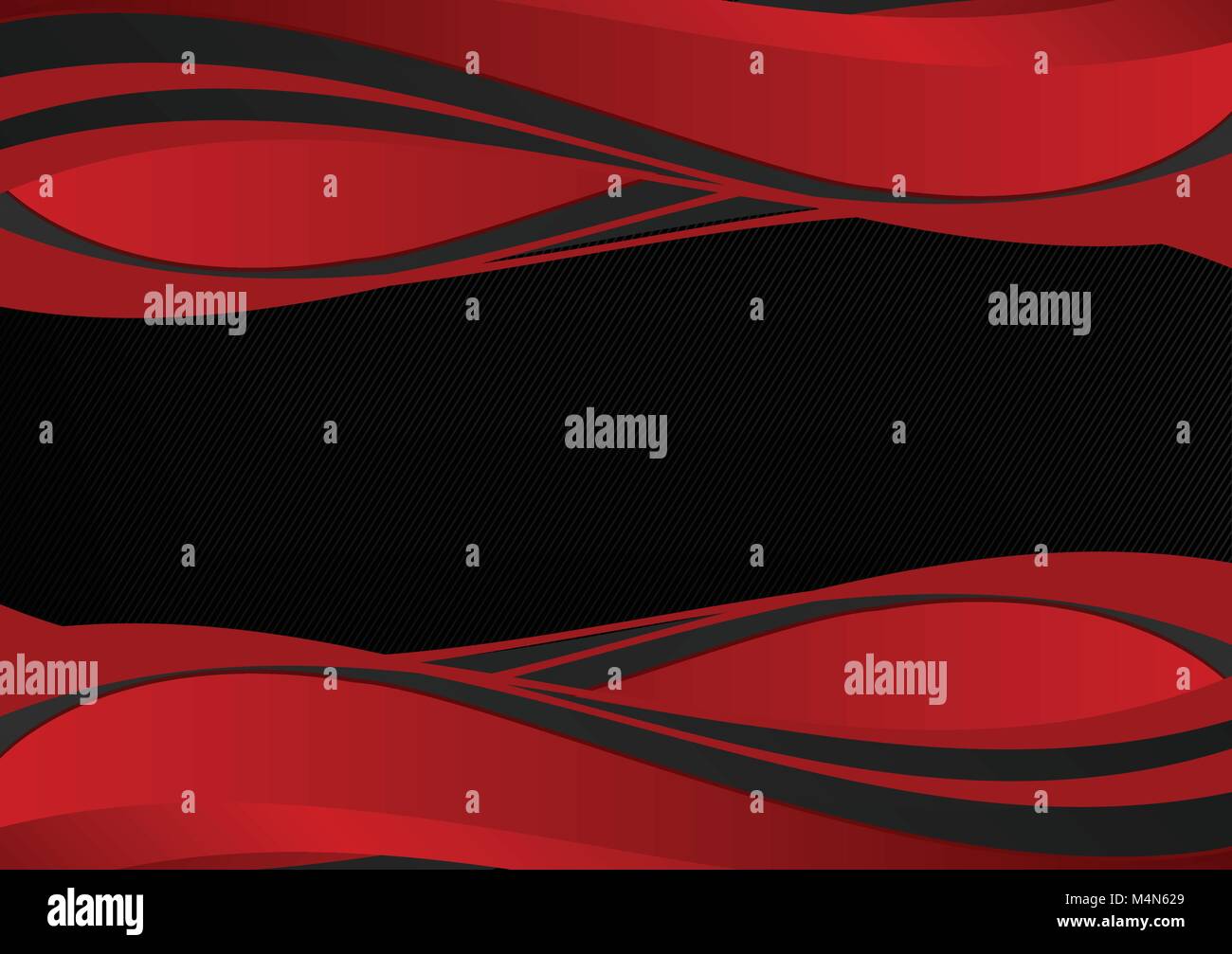 Black and Red wave with copy space, Abstract vector background, Graphic ...