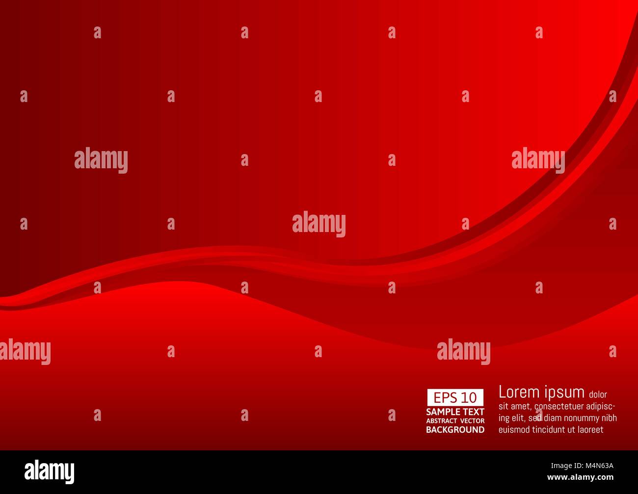 Abstract vector, wave and background red color with copy space, Graphic ...