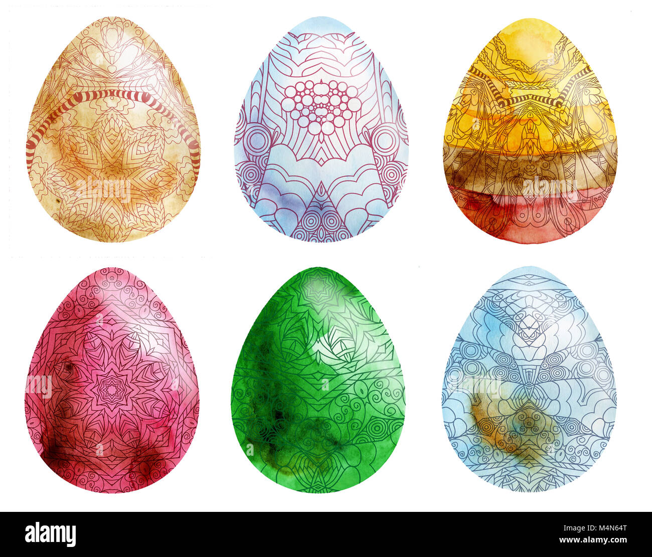Happy easter egg watercolor hi-res stock photography and images - Alamy