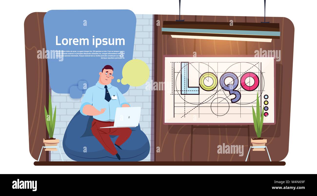 Designer using laptop Stock Vector Images - Alamy