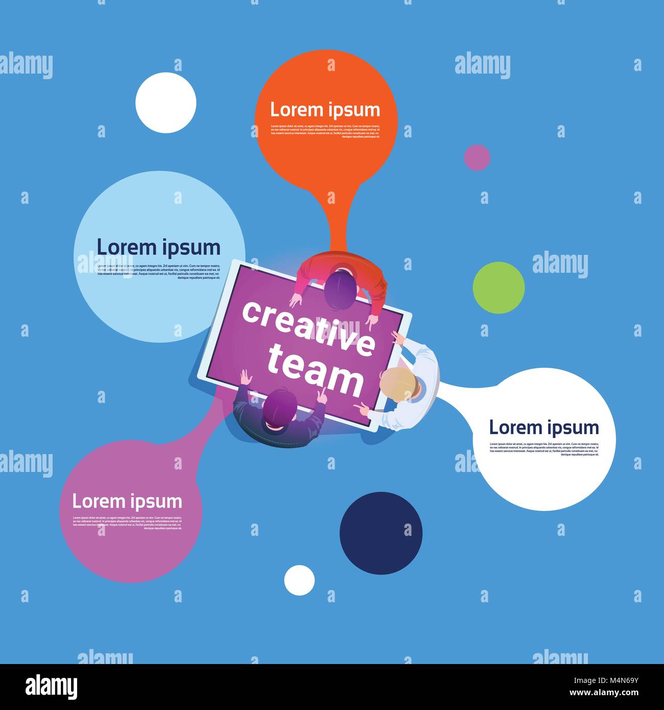 Group young people tablet work Stock Vector Images - Alamy