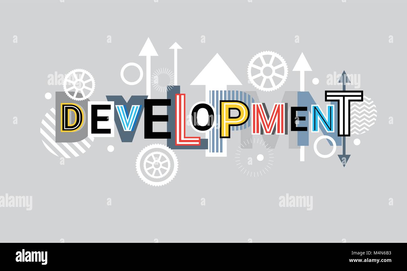 Development Creative Word Over Abstract Geometric Shapes Background Web ...