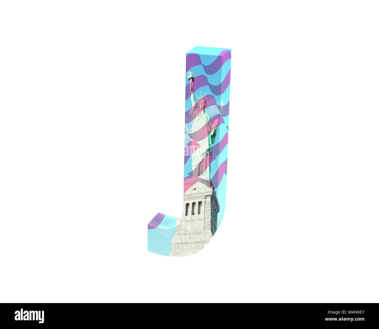 3D rendering Font NYC capital J Stock Photo - Alamy