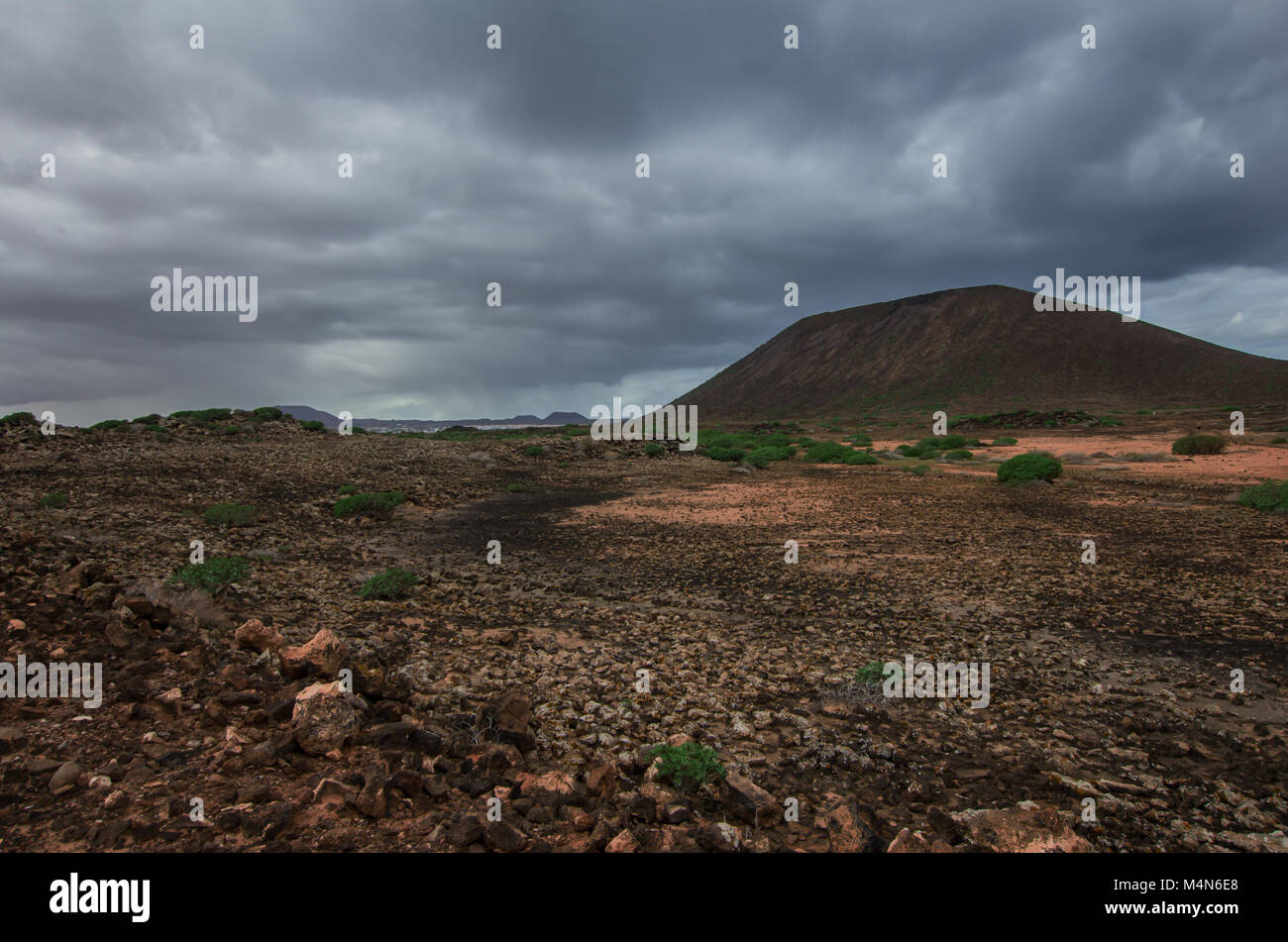 breathtaking panorama in a small volcanic island of the Atlantic Ocean ...