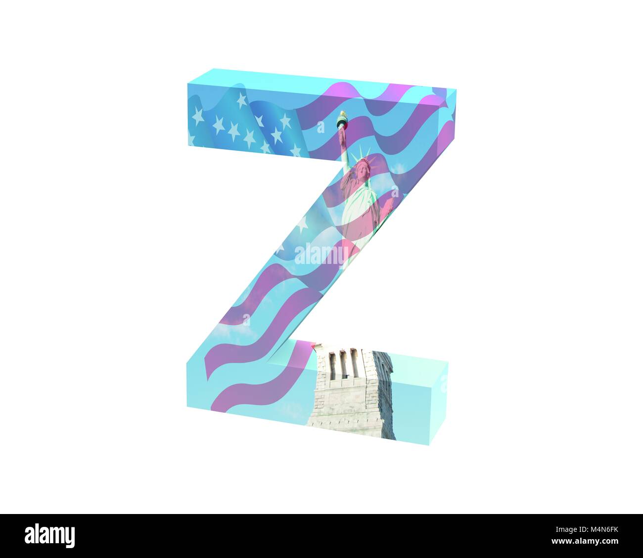 3D rendering Font NYC capital Z Stock Photo - Alamy