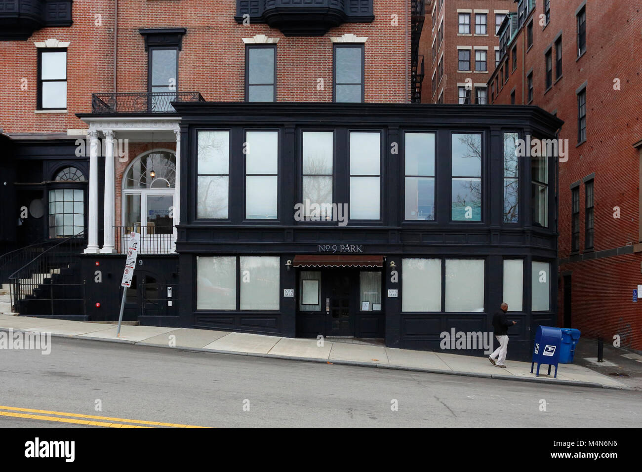 No. 9 Park restaurant, 9 Park St, Boston, MA. exterior storefront of a ...