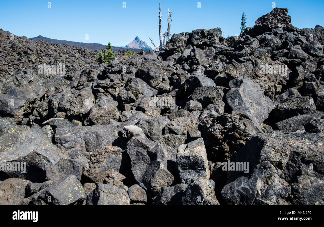 Central oregon lava field cascade hi-res stock photography and images ...