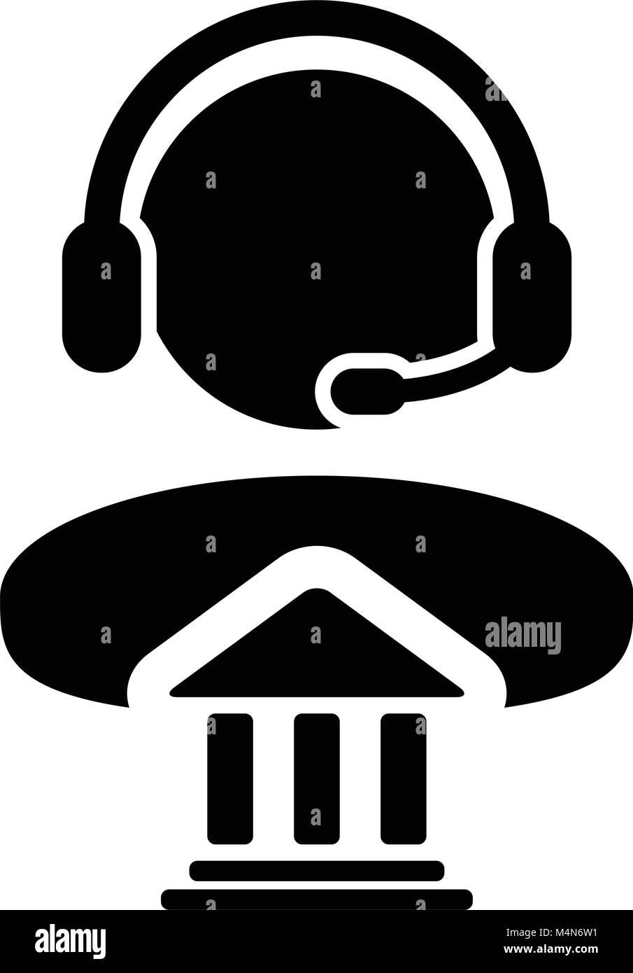Service Icon Vector Bank Call Center Male Person Profile Avatar for ...