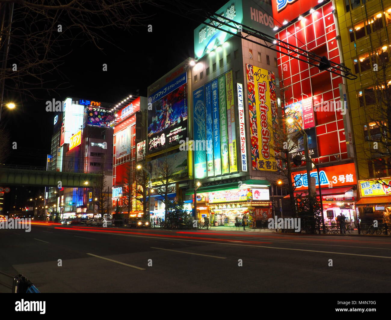 Street of Tokyo during night Stock Photo - Alamy