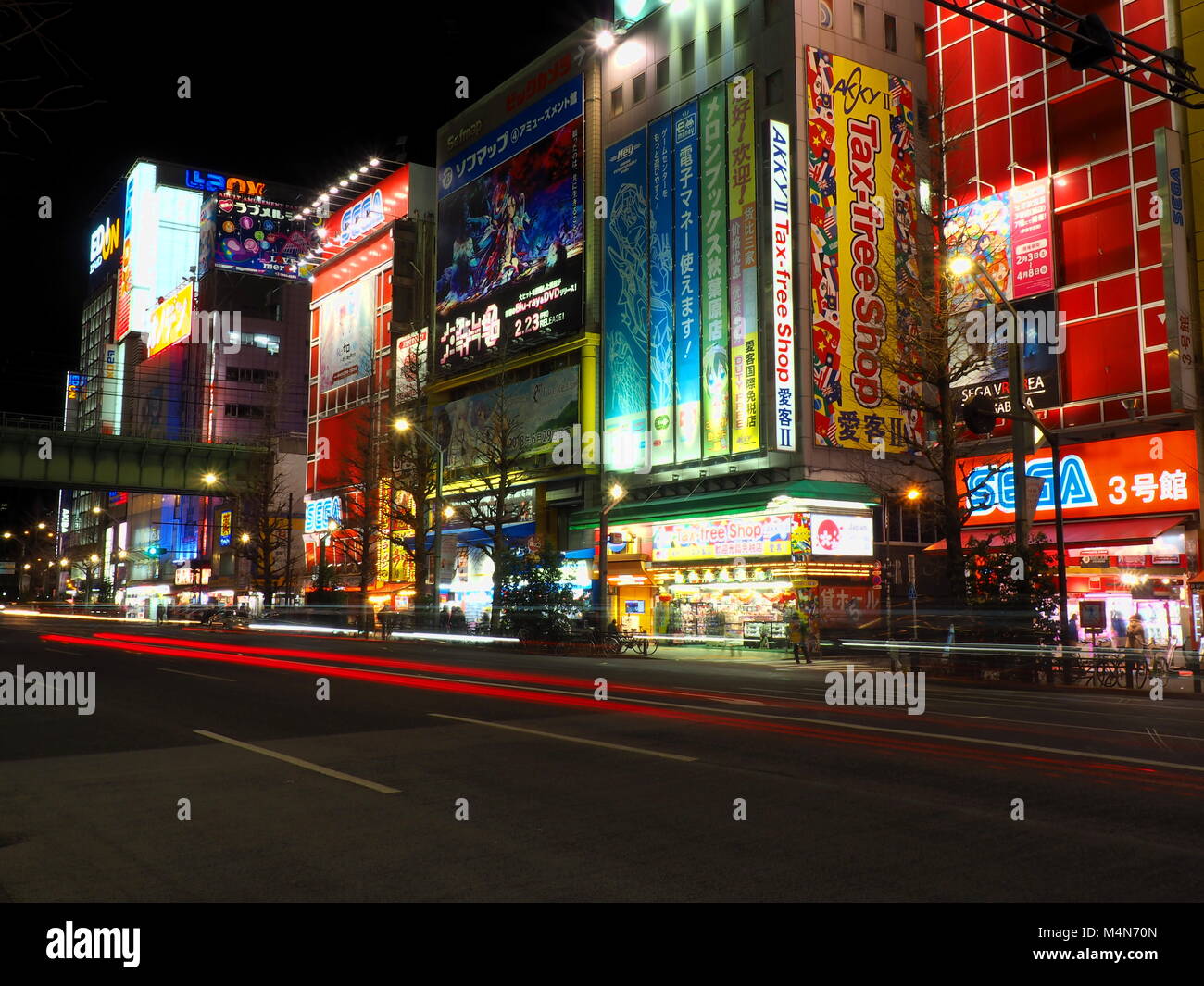 Street of Tokyo during night Stock Photo - Alamy