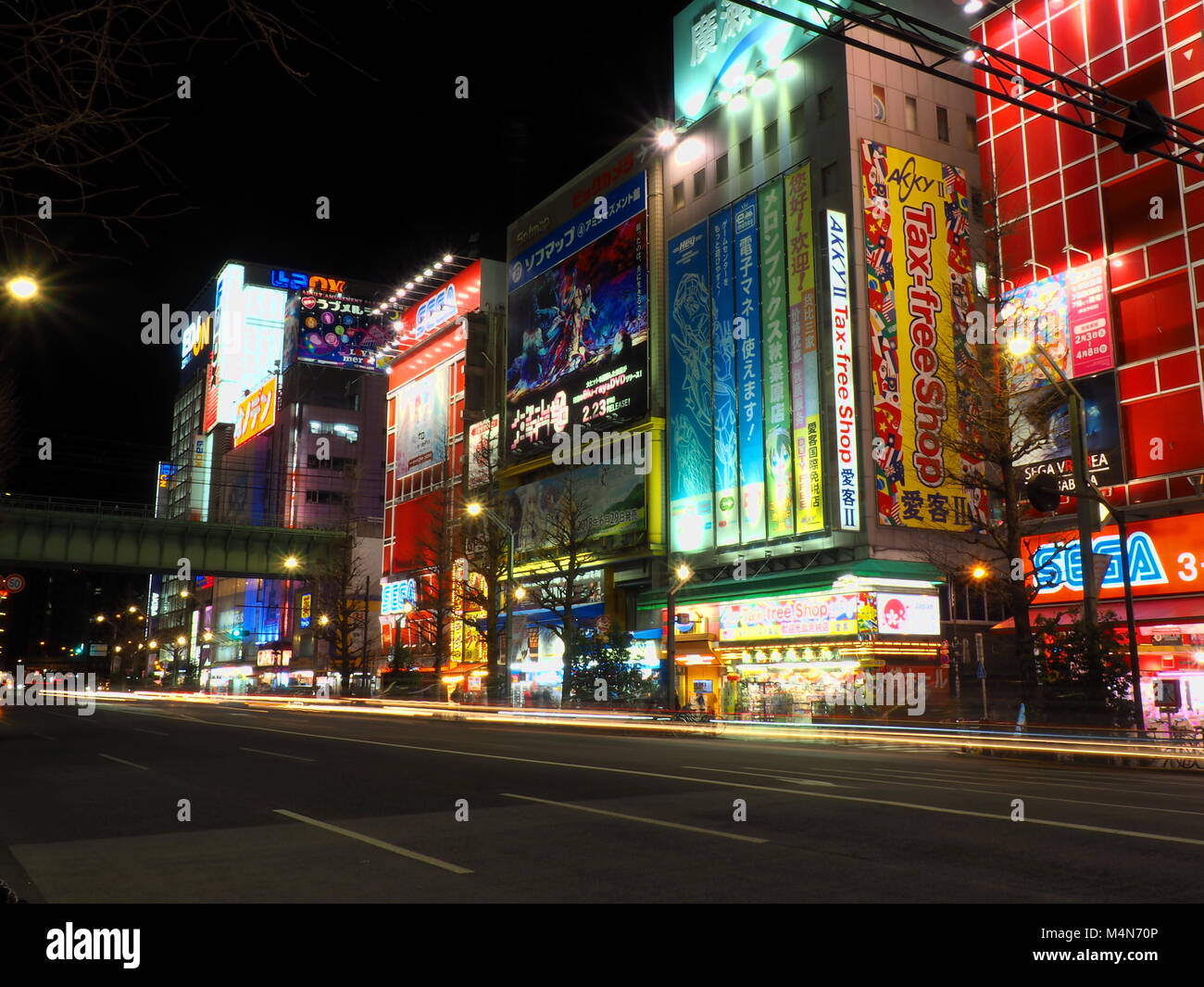 Street of Tokyo during night Stock Photo - Alamy