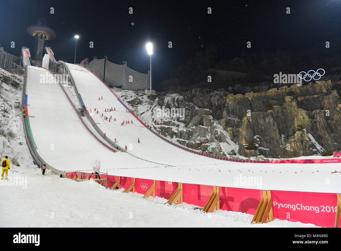 Pyeongchang, South Korea. Credit: MATSUO. 16th Feb, 2018. General view ...