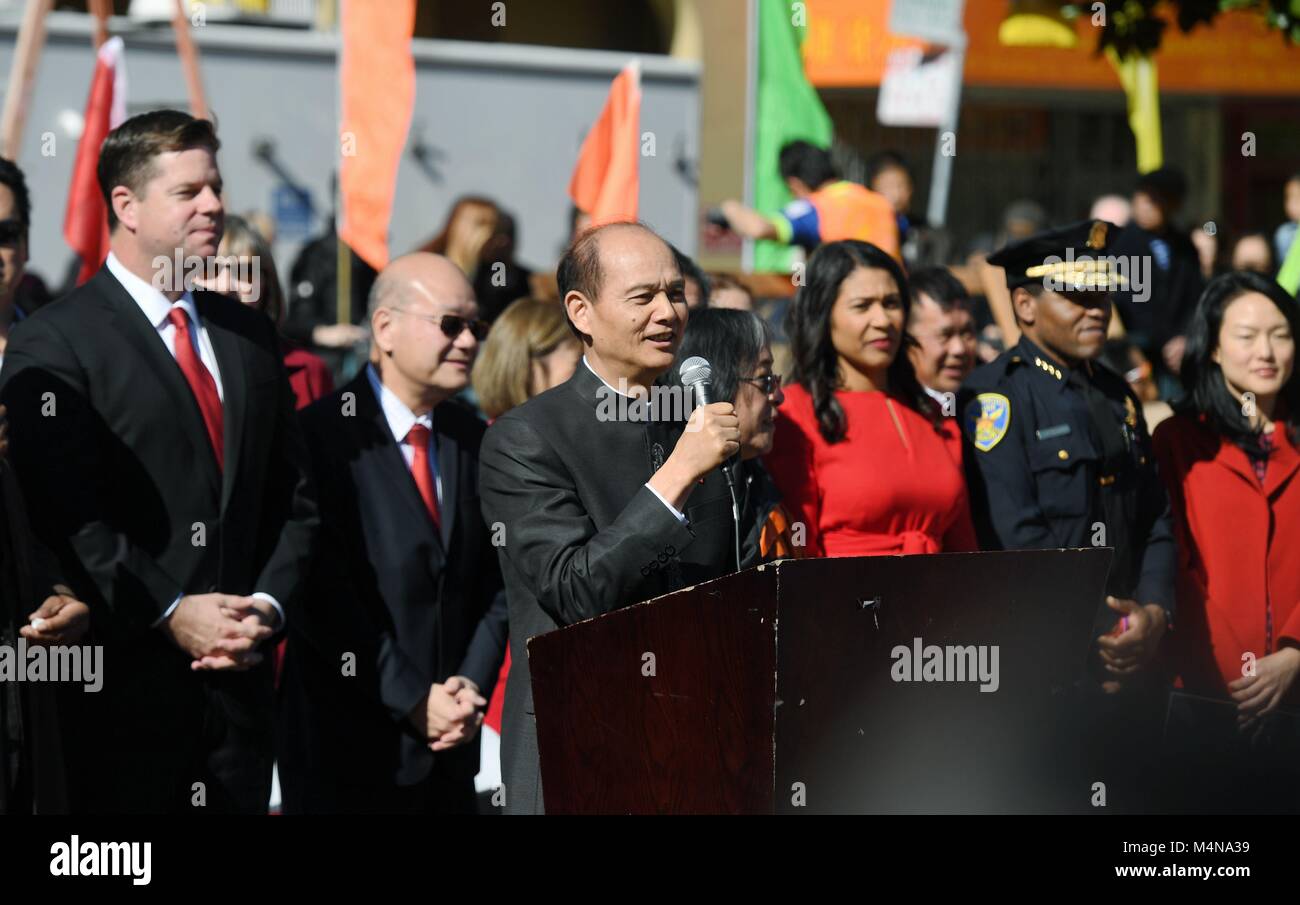 San Francisco, USA. 16th Feb, 2018. Chinese Consul General to San ...
