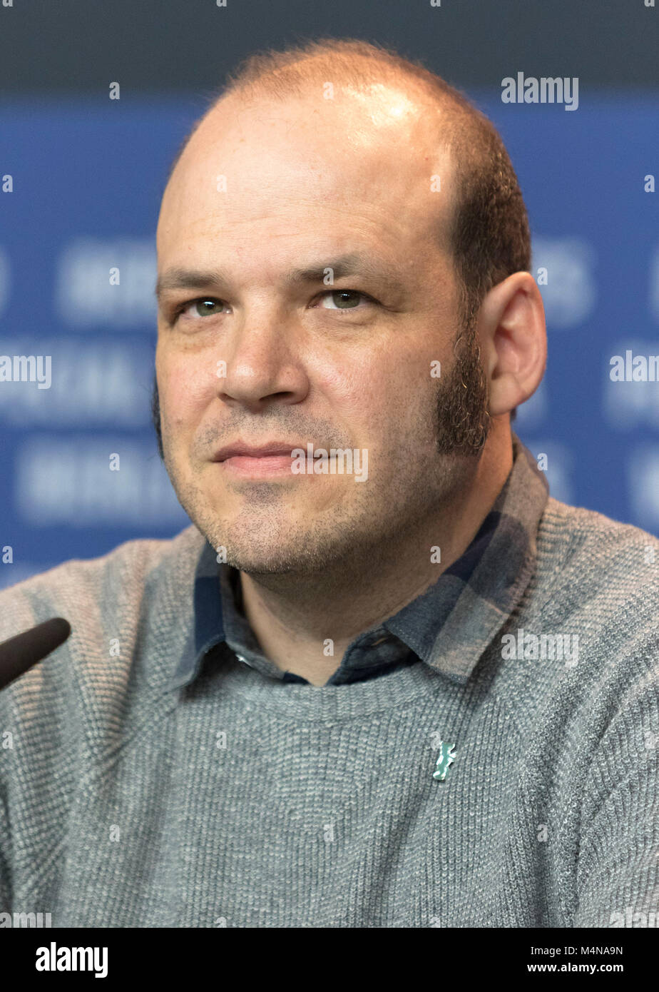 Berlin, Germany. 16th Feb, 2018. Co director Nathan Zellner attends the ...