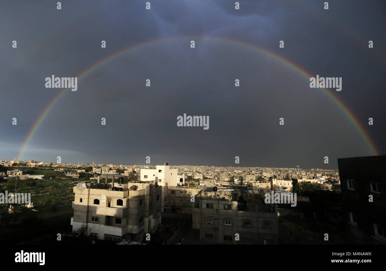 Khan Younis, Gaza Strip, Palestinian Territory. 17th Feb, 2018. A picture taken on February 17 ...