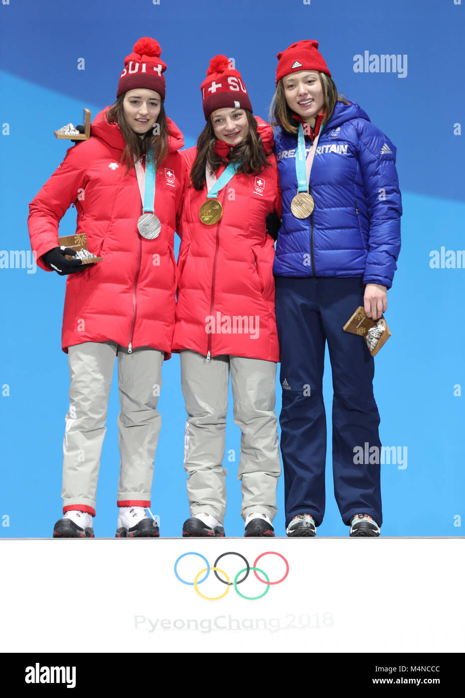 (180217) -- PYEONGCHANG, Feb. 17, 2018 (Xinhua) -- Gold medalist ...