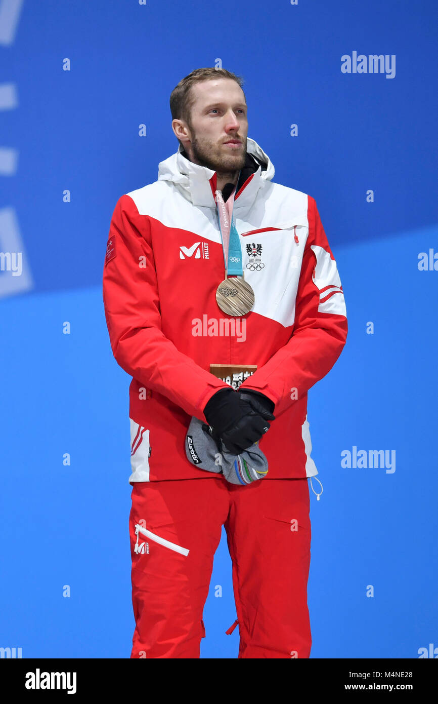 Dominik LANDERTINGER (AUT), Bronzemedaille, Medaille, Biathlon Men*s 20 ...