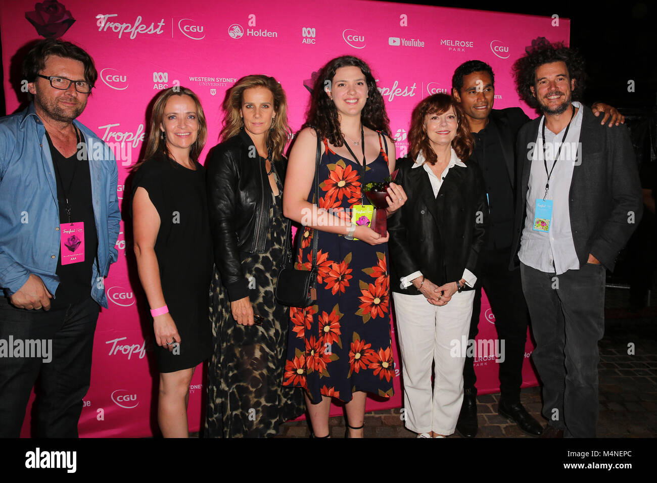 Sydney, NSW, Australia. 17th Feb, 2018. Tropfest 2018 Winner with Susan ...