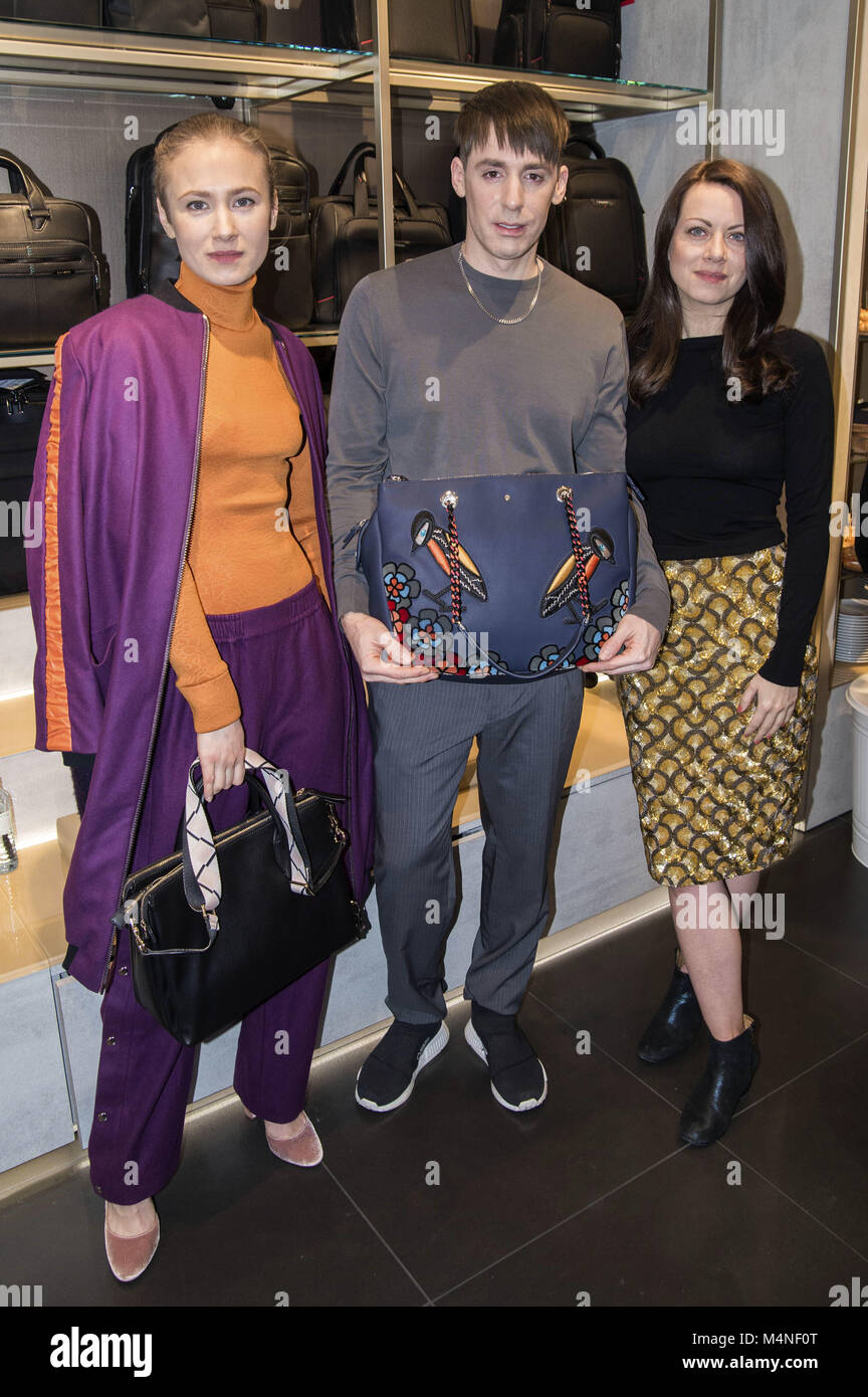 Berlin, Germany. 16th Feb, 2018. Alina Levshin, Kilian Kerner und Alice ...
