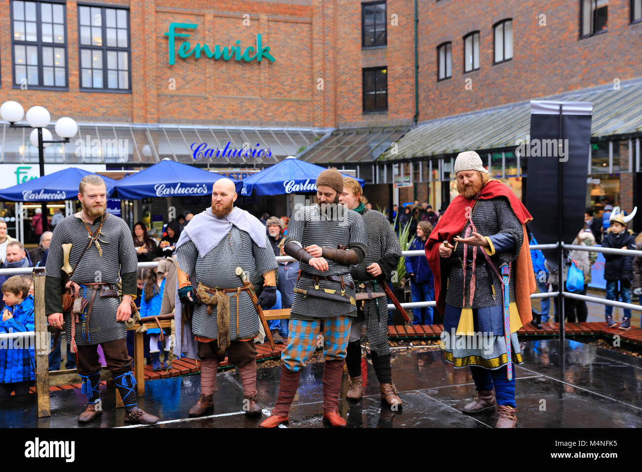 Re enactment viking anglo saxon battle york hi-res stock photography ...