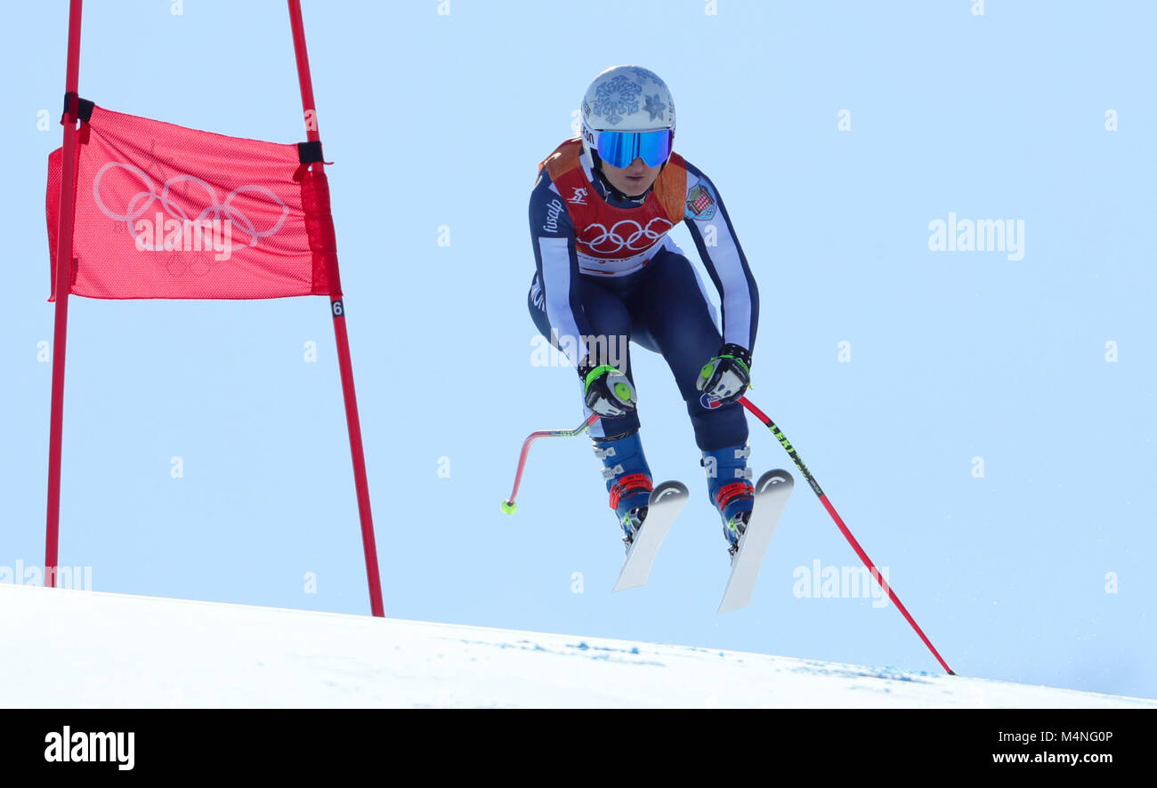 Pyeongchang, South Korea. 17th Feb, 2018. Alexandra Coletti from Monaco ...