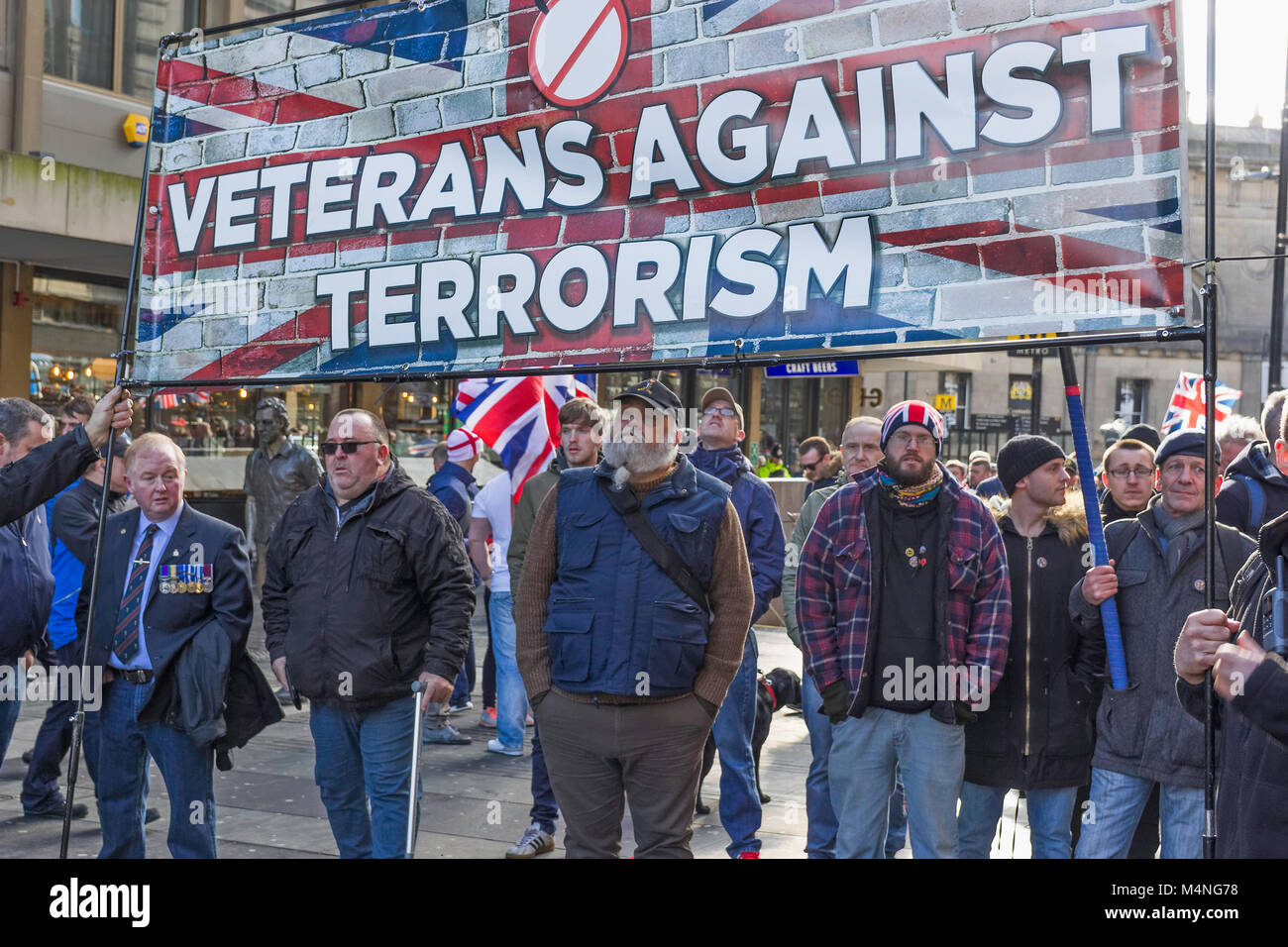 Newcastle upon Tyne, UK, 17th February 2018. A group of past and ...