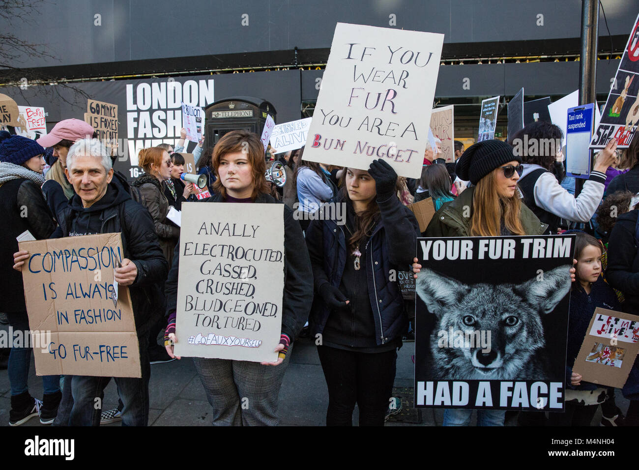 London, UK. 17th February, 2018. Animal rights activists from Surge ...