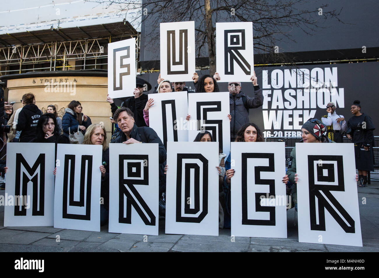 London, UK. 17th February, 2018. Animal rights activists from Surge ...