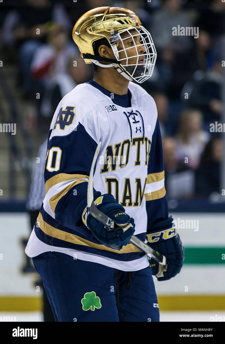 February 16, 2018: Notre Dame defenseman Justin Wade (20) during NCAA ...
