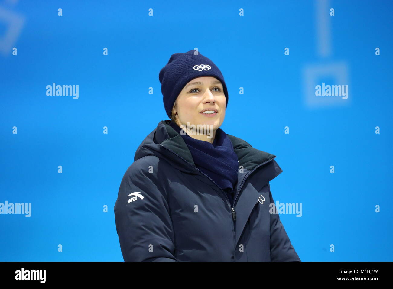 Pyeongchang, South Korea. 16th Feb, 2018. Former fencer Britta ...