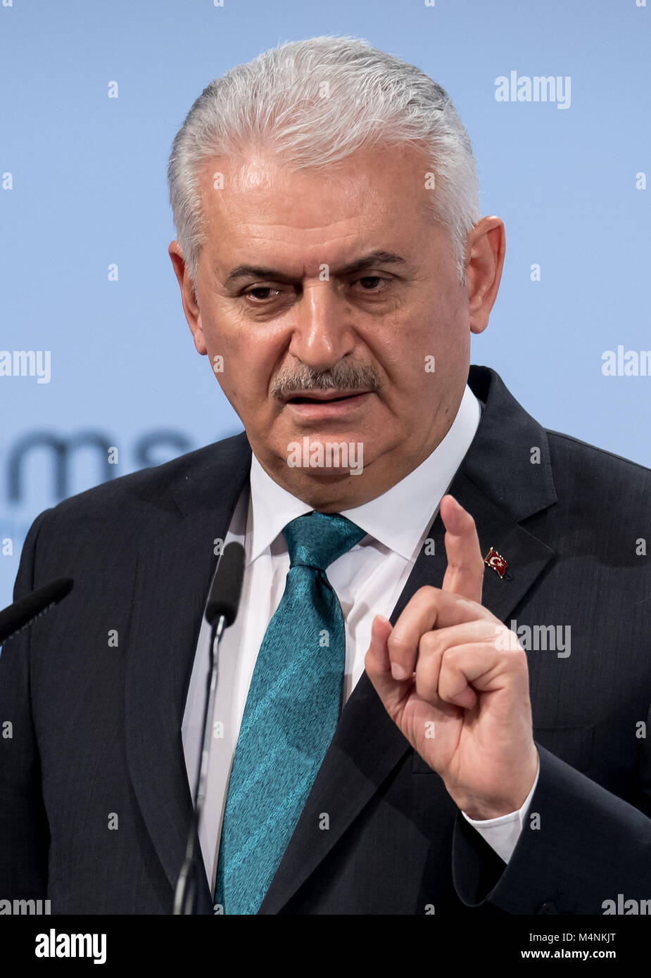 Munich, Germany. 16th Feb, 2018. Binali Yildirim, Prime Minister of ...