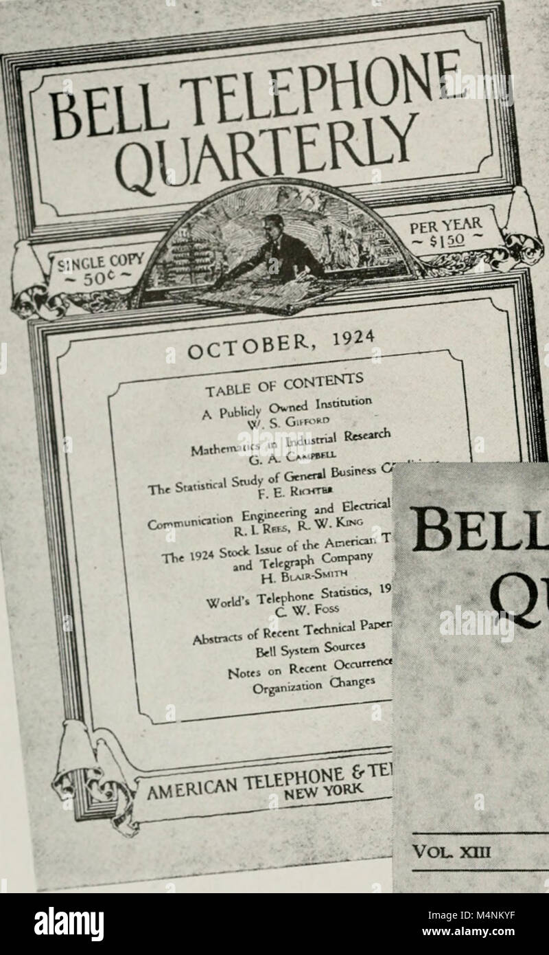 The Bell Telephone Magazine (1922) highlights advancements in telephone ...