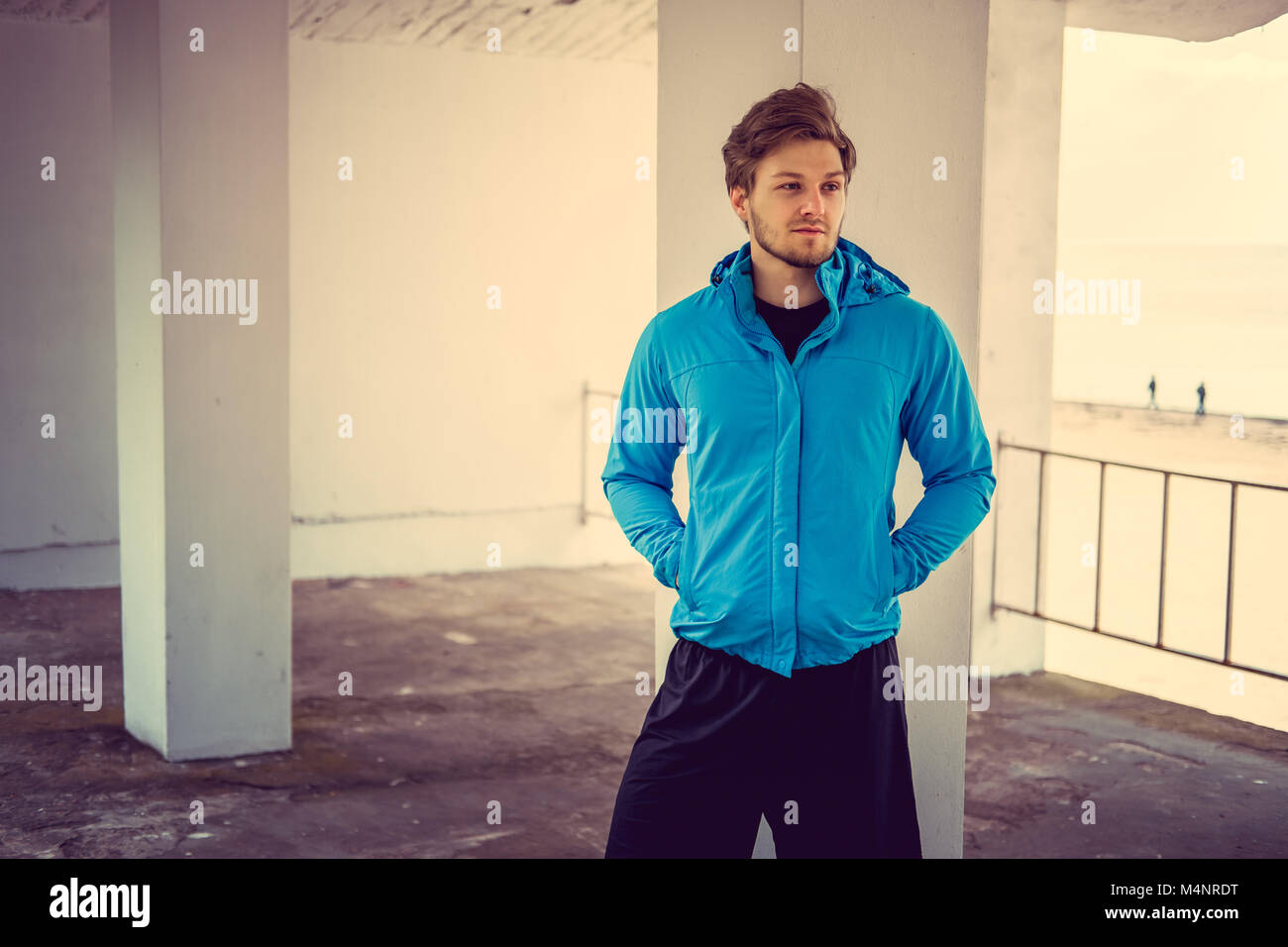 Handsome sporty man beard hi-res stock photography and images - Alamy