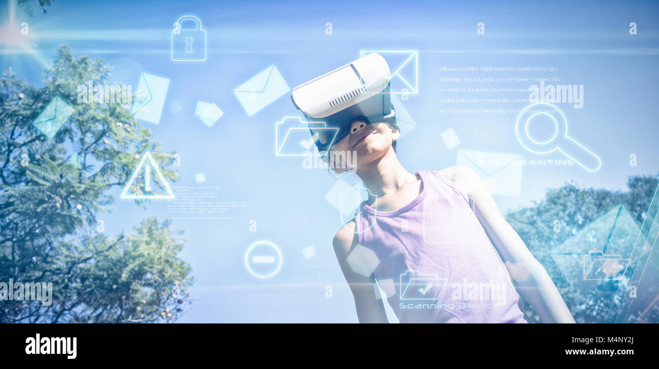 Composite 3d image of security interface Stock Photo - Alamy