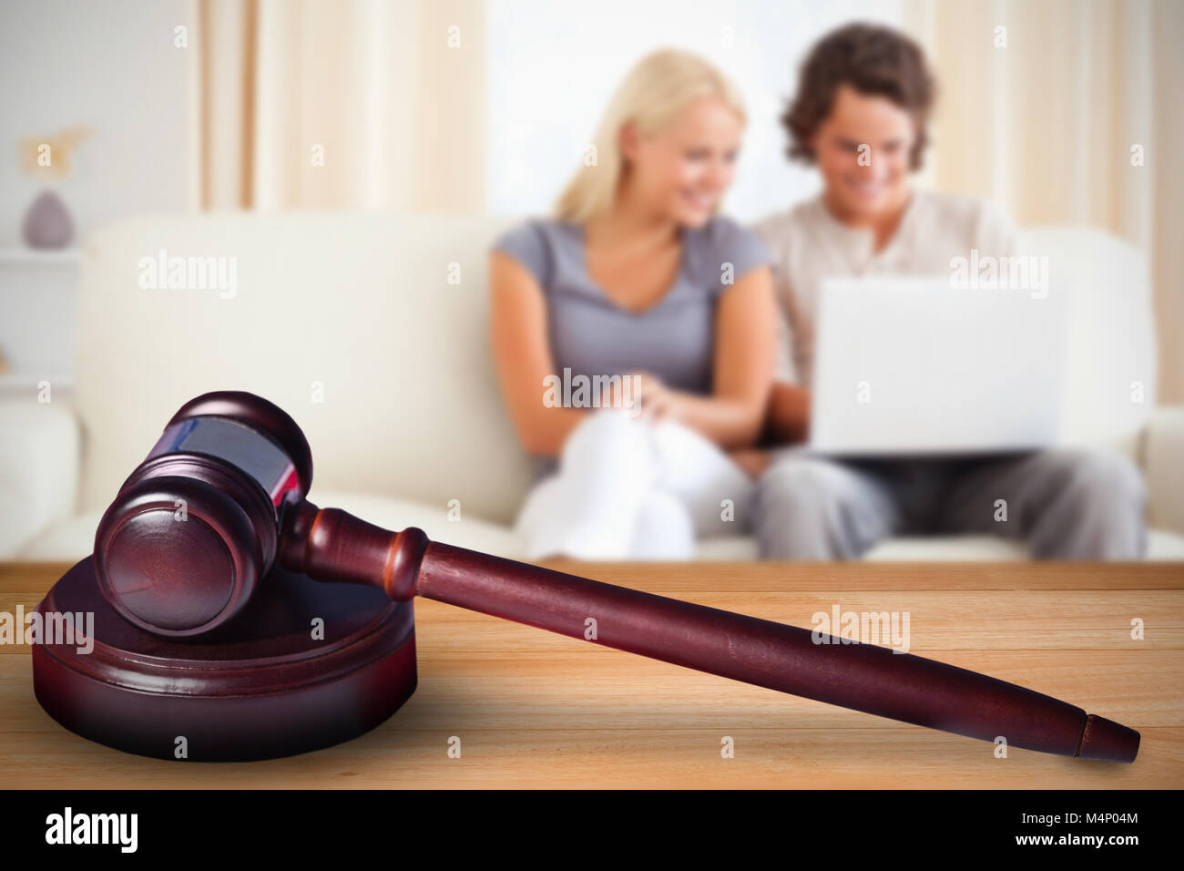 Composite image of hammer and gavel Stock Photo - Alamy